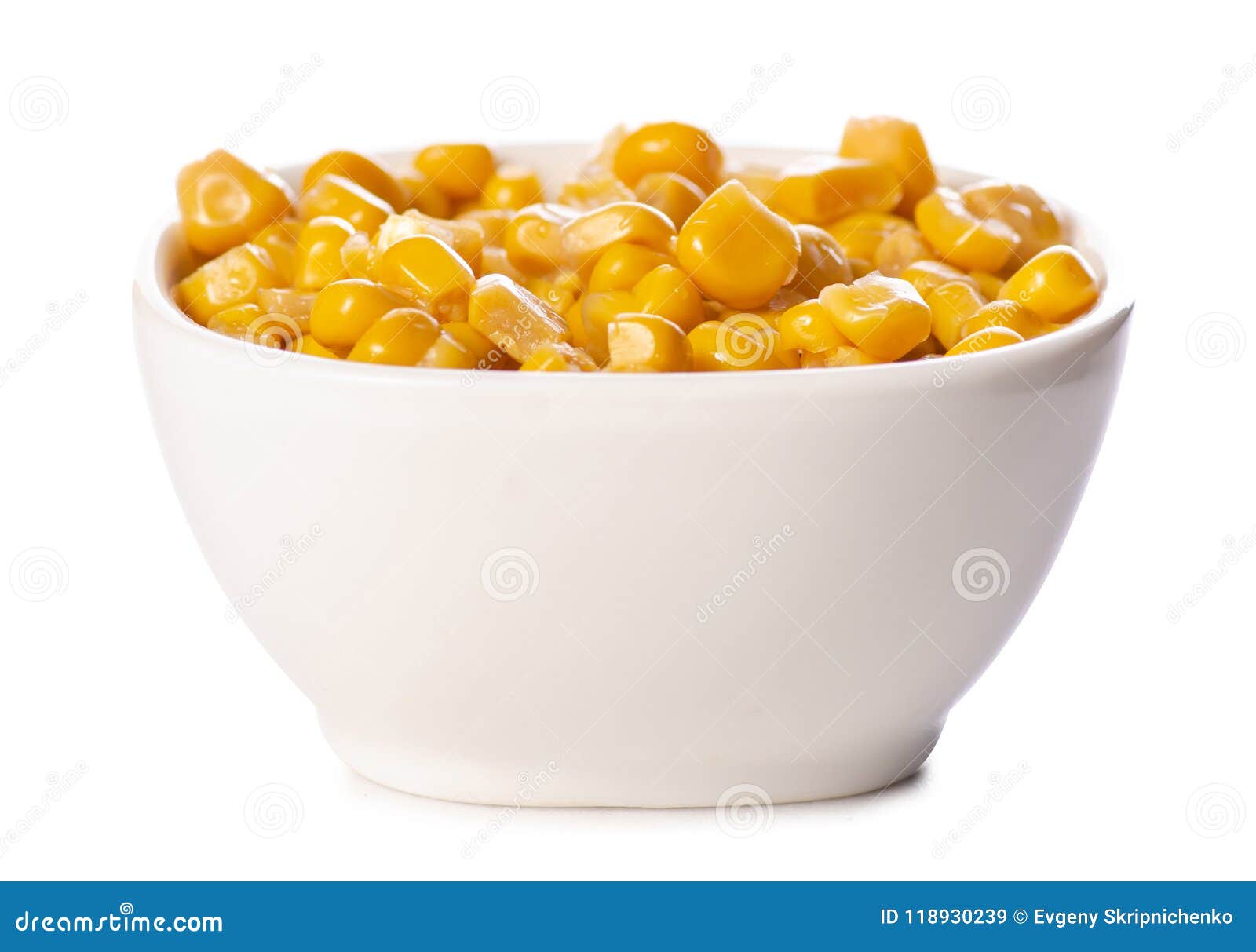 Canned corn in a bowl stock image. Image of maize, nature - 118930239