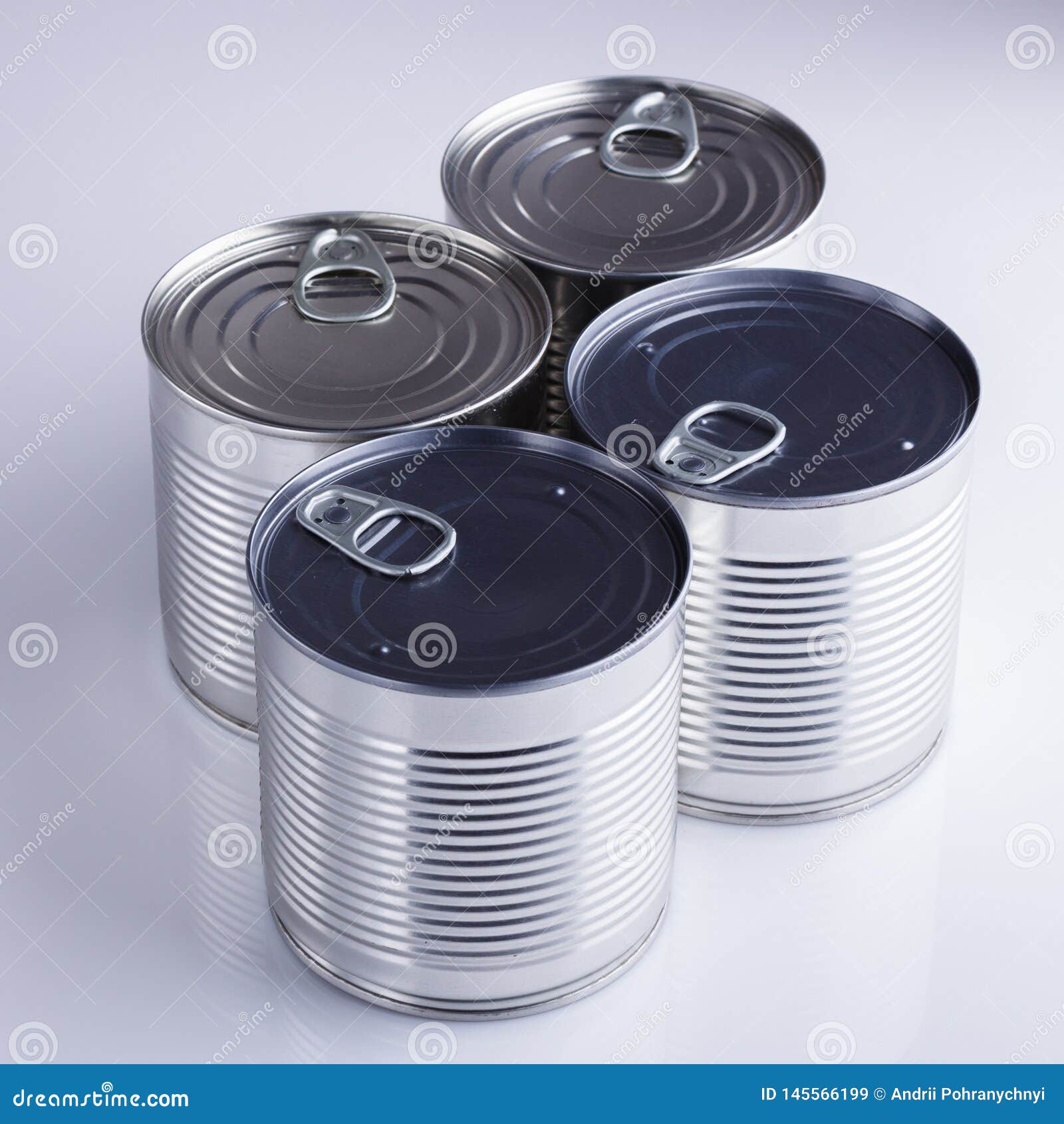 Canned Corn in a Iron Can on White Background Stock Image - Image of ...