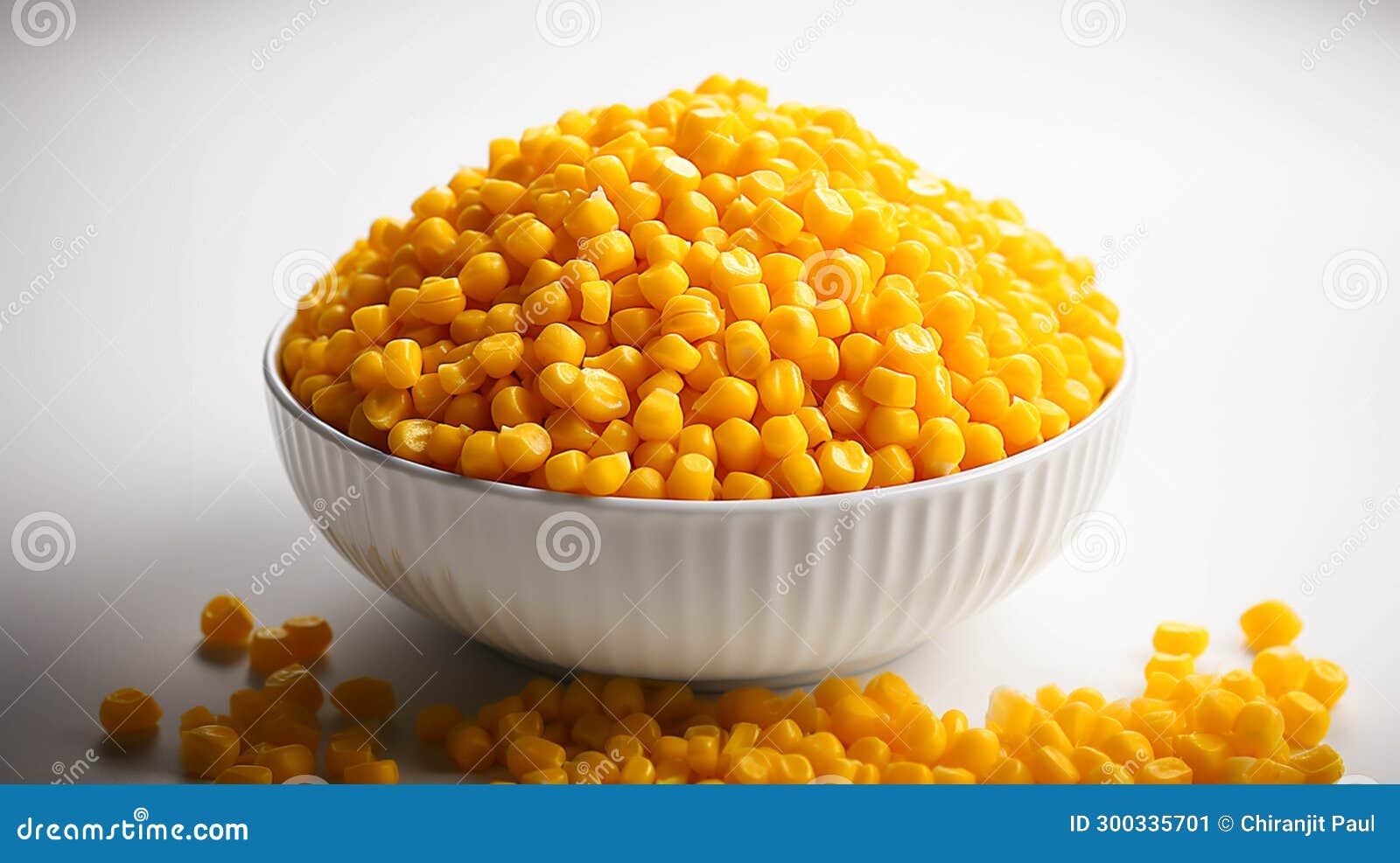 Canned Corn Kernels in Bowl on White Stock Image - Image of yellow ...