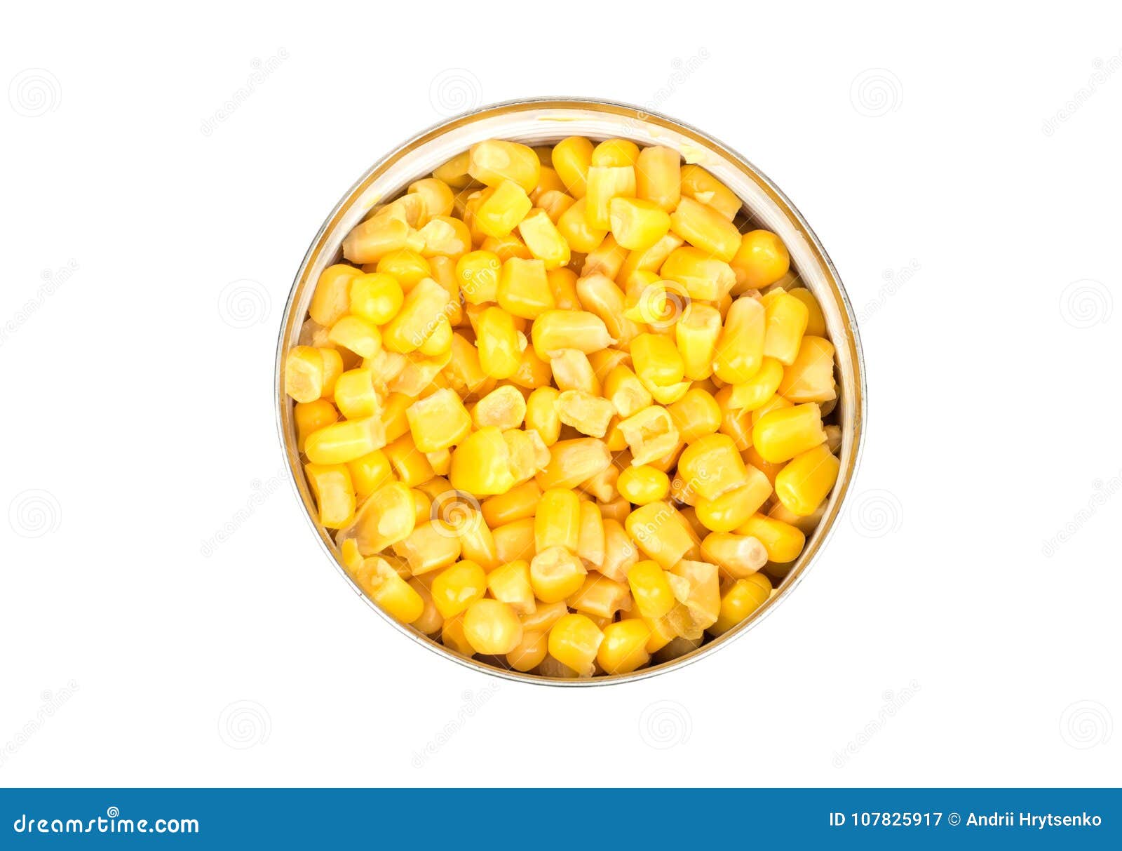 Canned corn in tin stock image. Image of household, cereal - 107825917
