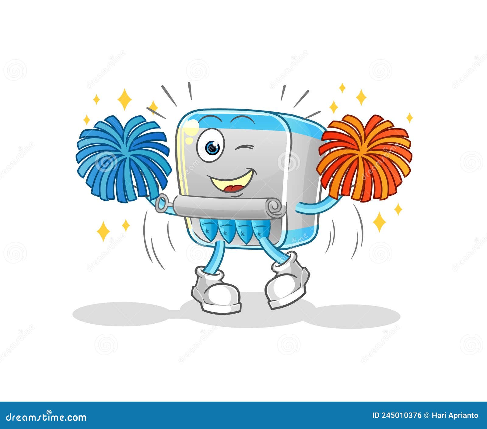 Canned Fish Cheerleader Cartoon. Cartoon Mascot Vector Stock Vector ...