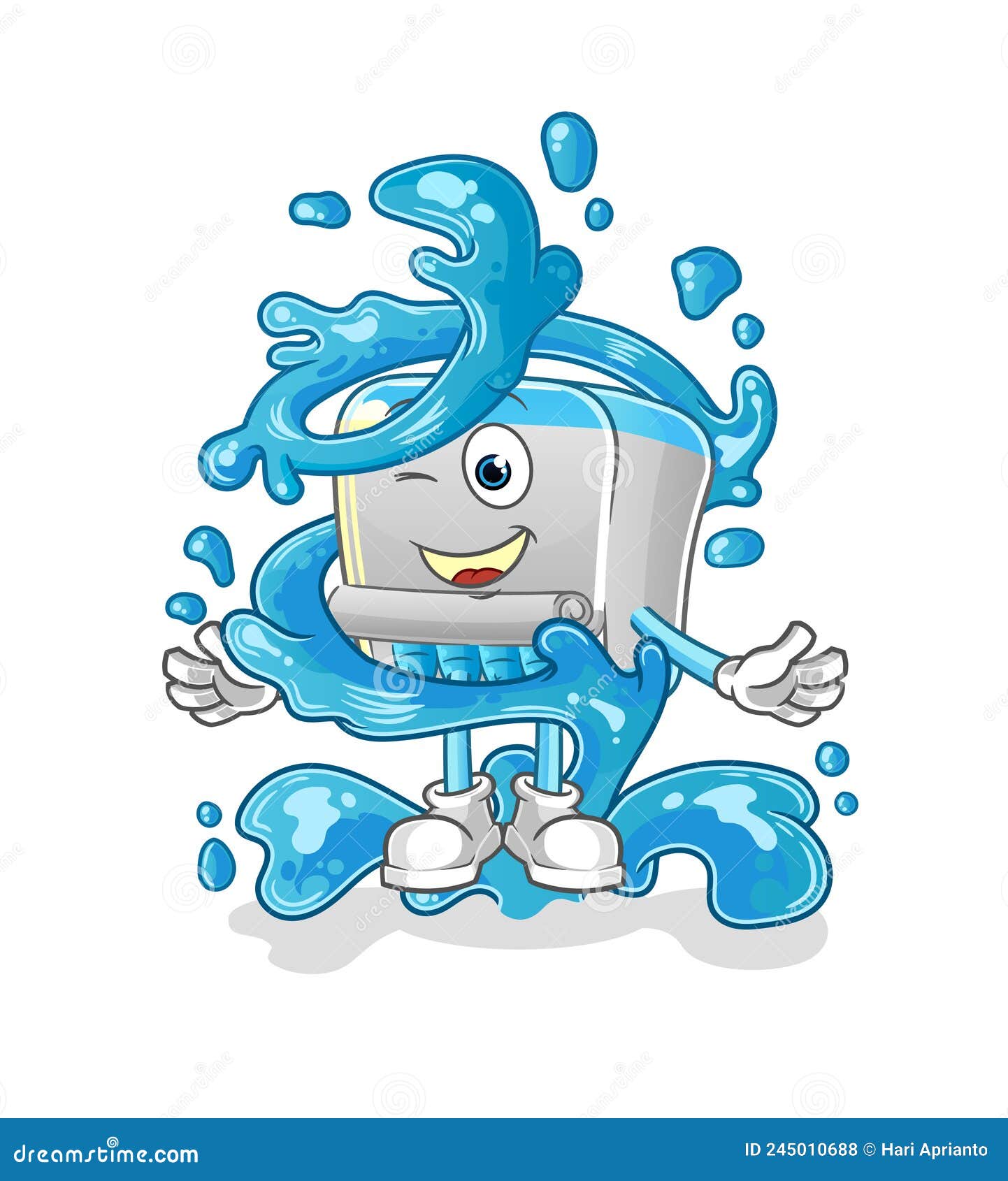 Canned Fish Fresh with Water Mascot. Cartoon Vector Stock Vector ...