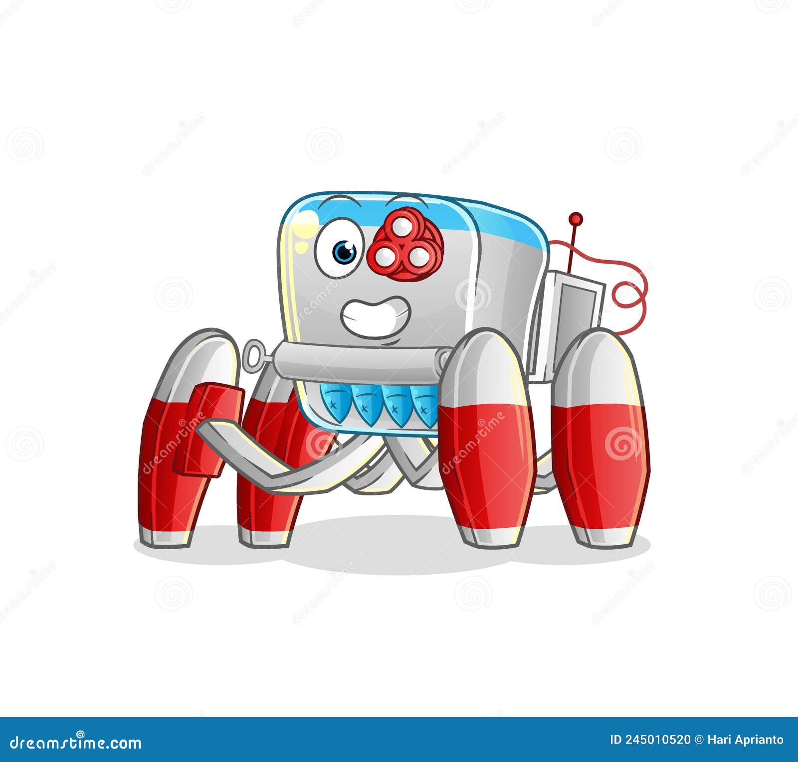 Canned Fish Future Robot Vector. Cartoon Character Stock Vector ...
