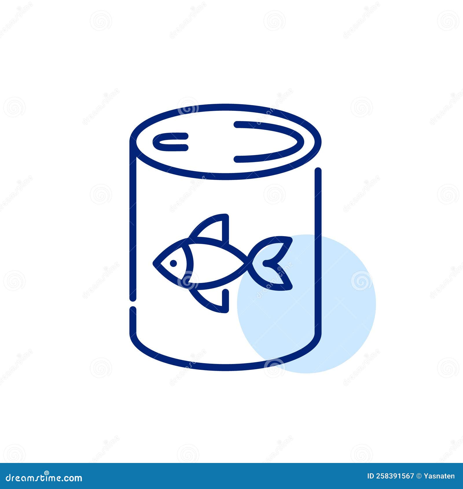 Canned Fish Icon. Pixel Perfect, Editable Stroke Stock Vector ...