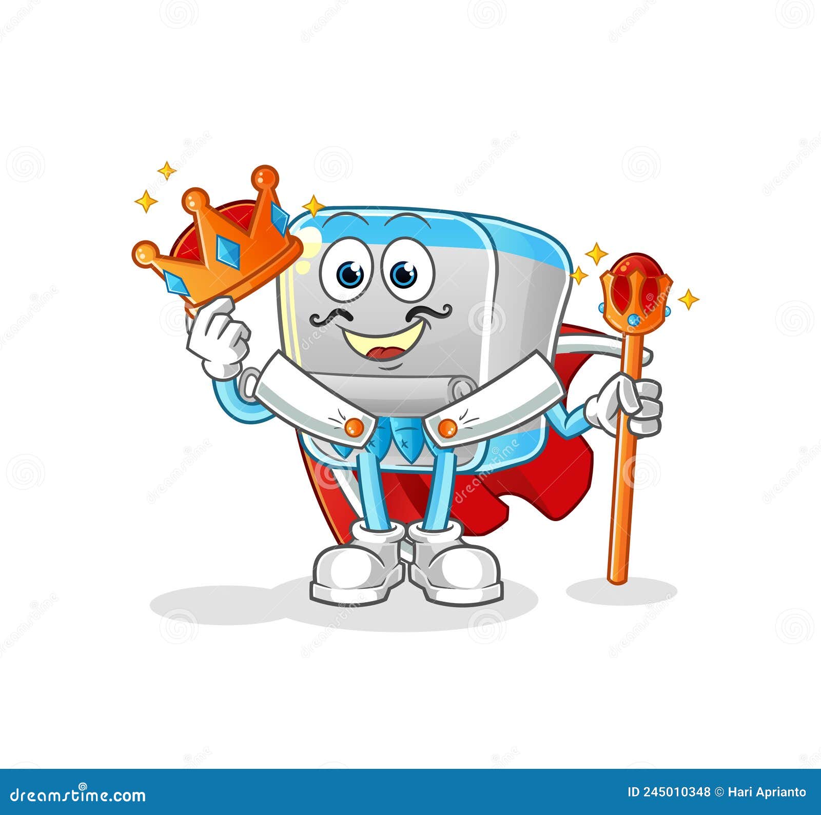 Canned Fish King Vector. Cartoon Character Stock Vector - Illustration ...