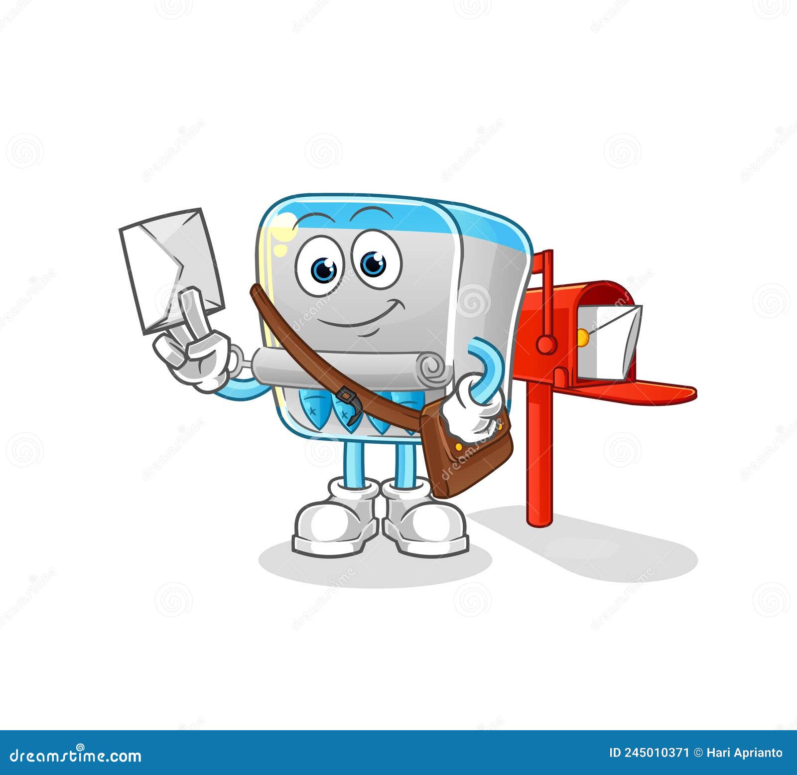 Canned Fish Postman Vector. Cartoon Character Stock Vector ...