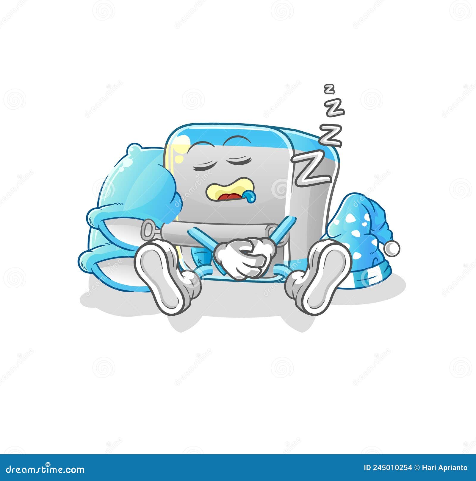 Canned Fish Sleeping Character. Cartoon Mascot Vector Stock Vector ...