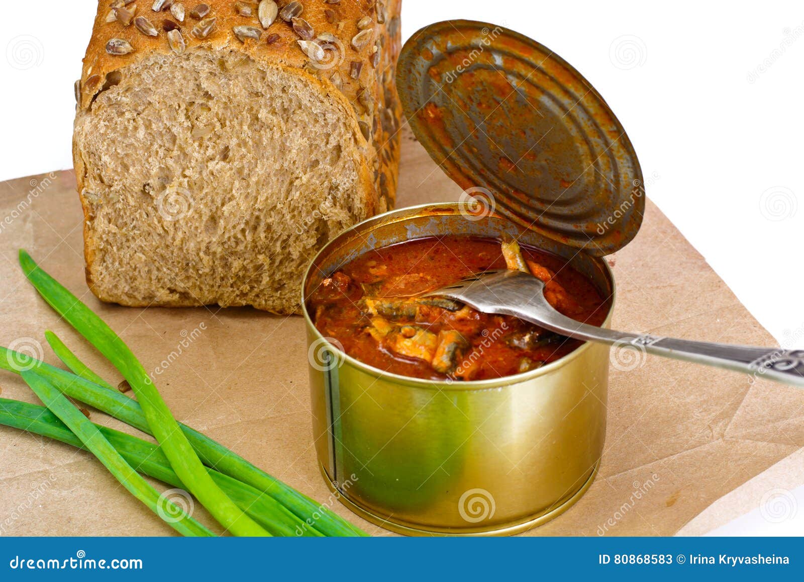 Canned Fish Sprat in Tomato Sauce Stock Image - Image of isolated ...