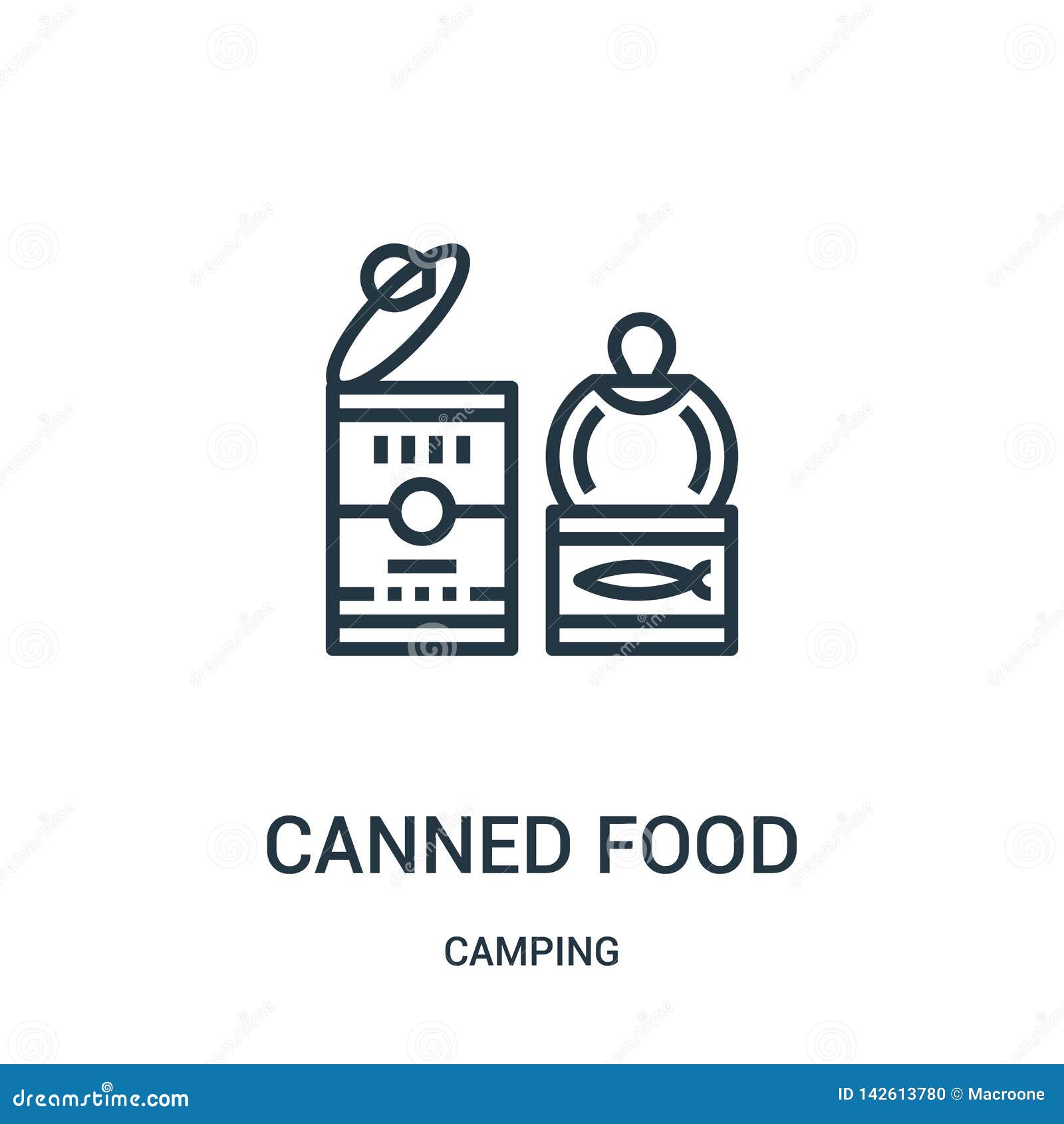 Canned Food Icon Vector From Camping Collection. Thin Line Canned Food ... Canned Food Icon Vector From Camping Collection. Thin Line Canned Food ...