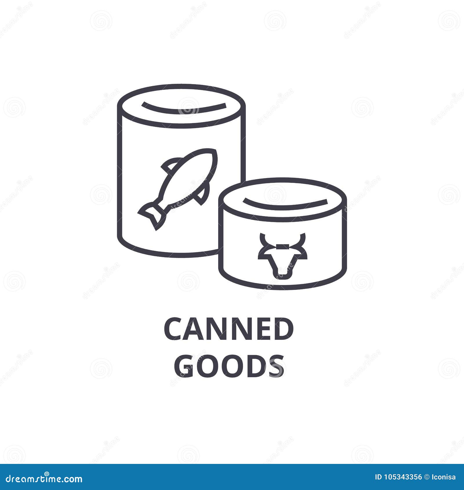 Canned Goods Line Icon, Outline Sign, Linear Symbol, Vector, Flat ... Canned Goods Line Icon, Outline Sign, Linear Symbol, Vector, Flat ...