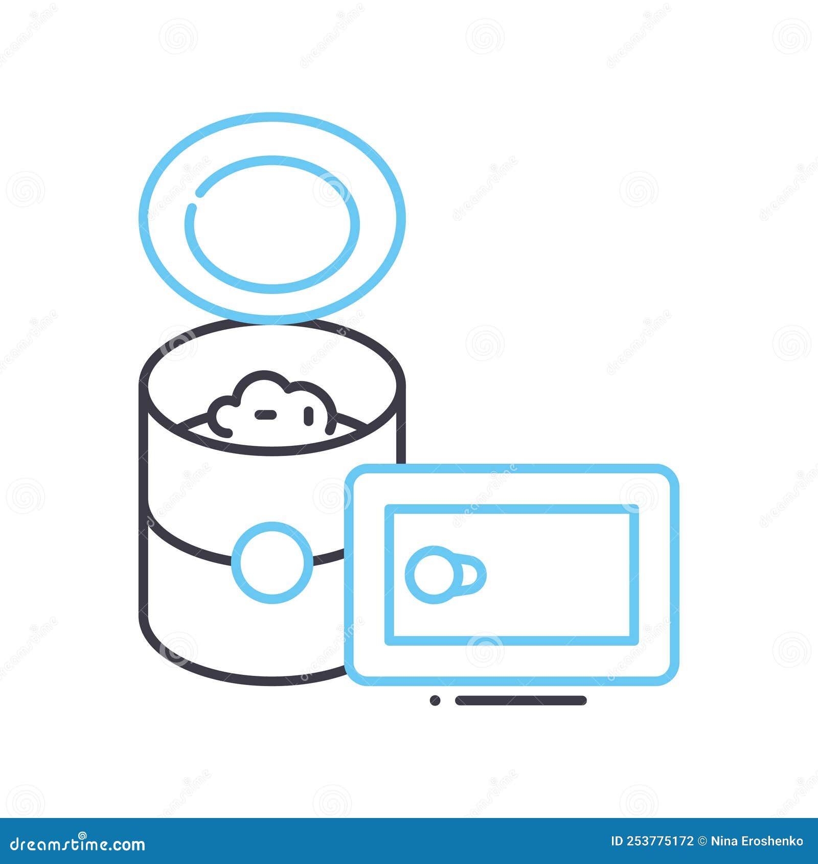 Canned Goods Line Icon, Outline Symbol, Vector Illustration, Concept ... Canned Goods Line Icon, Outline Symbol, Vector Illustration, Concept ...