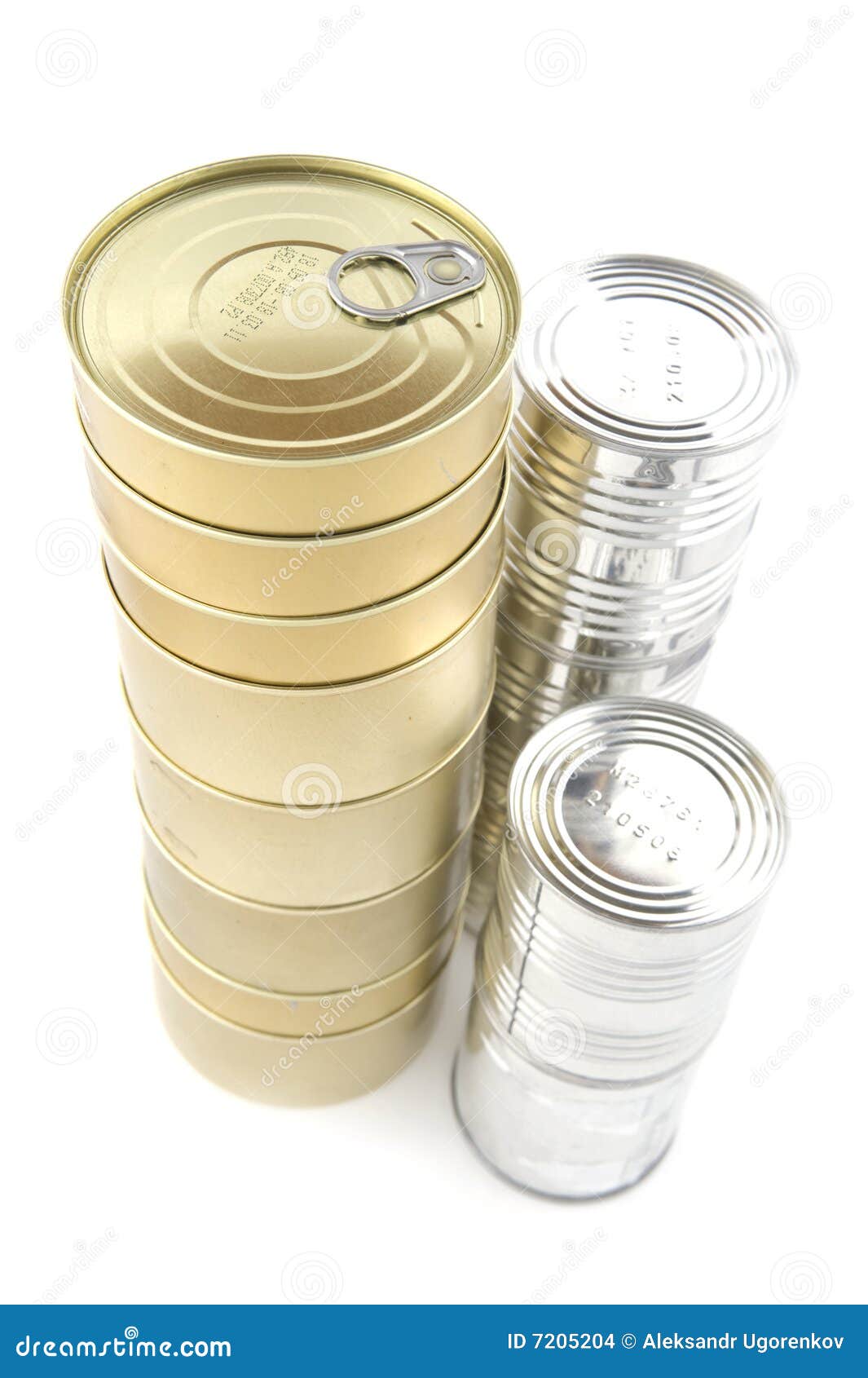 Canned-goods on white stock photo. Image of conserve, closeup - 7205204