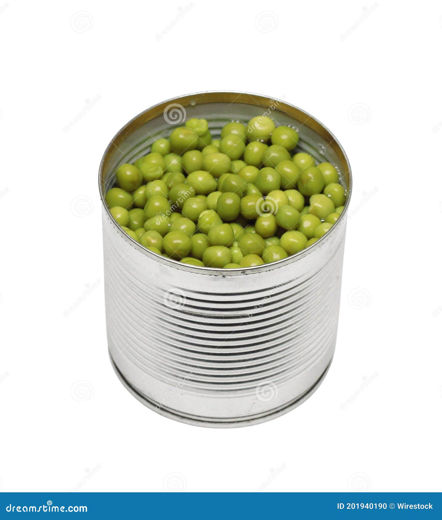 Canned Green Pea Cut Out on the White Background Stock Photo - Image of ...