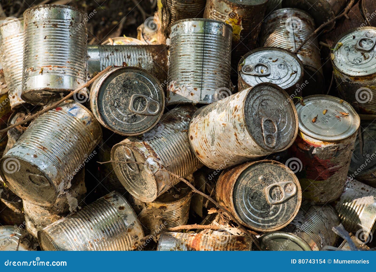 Canned Package Old Cluster Pile Stock Photo - Image of environment ...