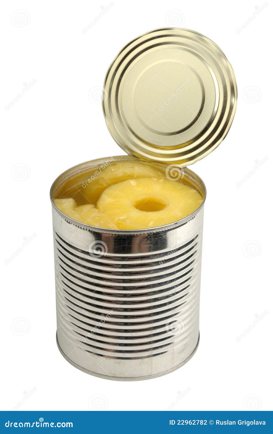 Canned pineapple in a can stock photo. Image of pineapple - 22962782