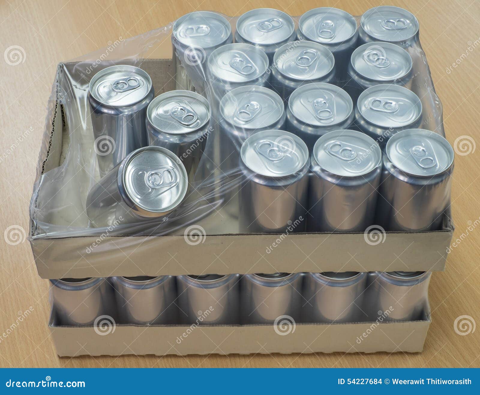 Canned Production in Carton Box Stock Photo - Image of industry, canned ...