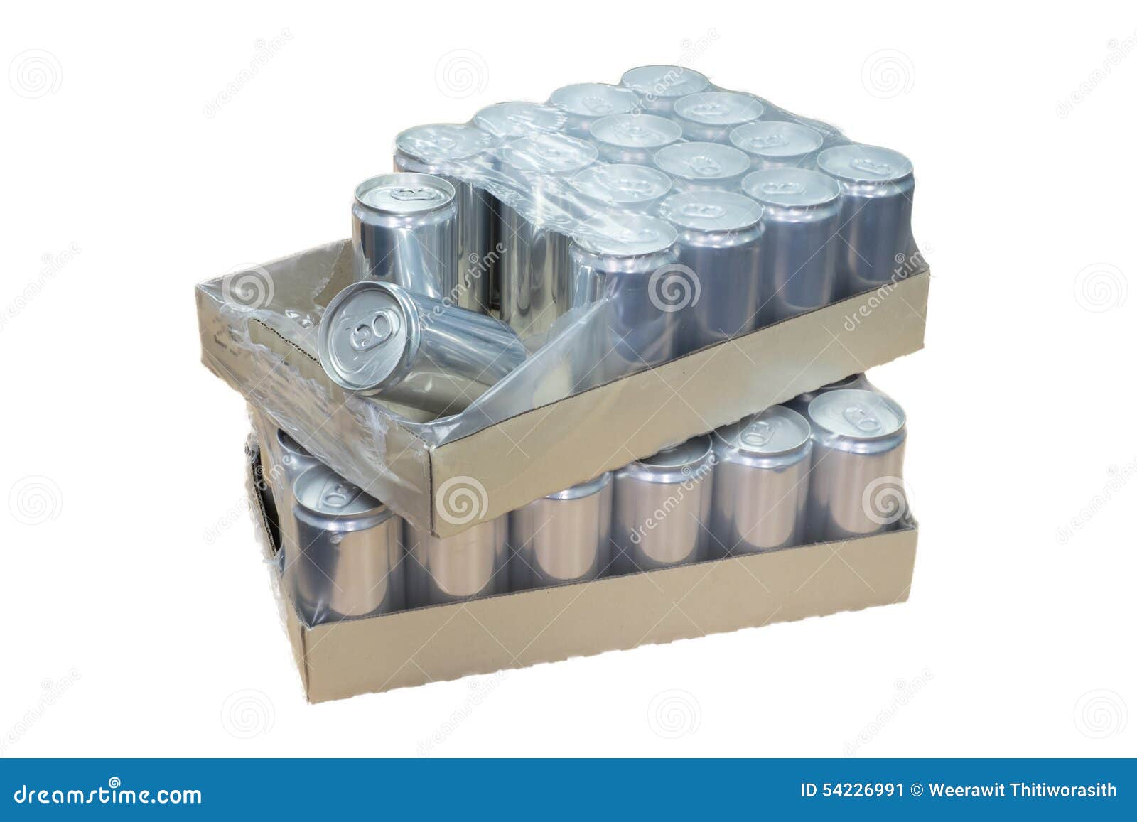 Canned Production in Carton Box Stock Image - Image of aluminum, blank ...