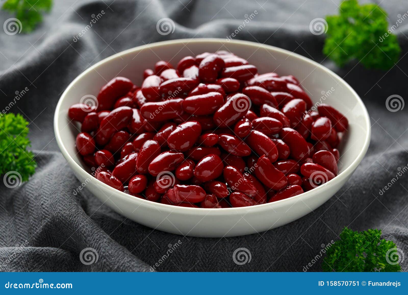 Canned Red Kidney Beans in White Bowl Stock Image - Image of bean ...