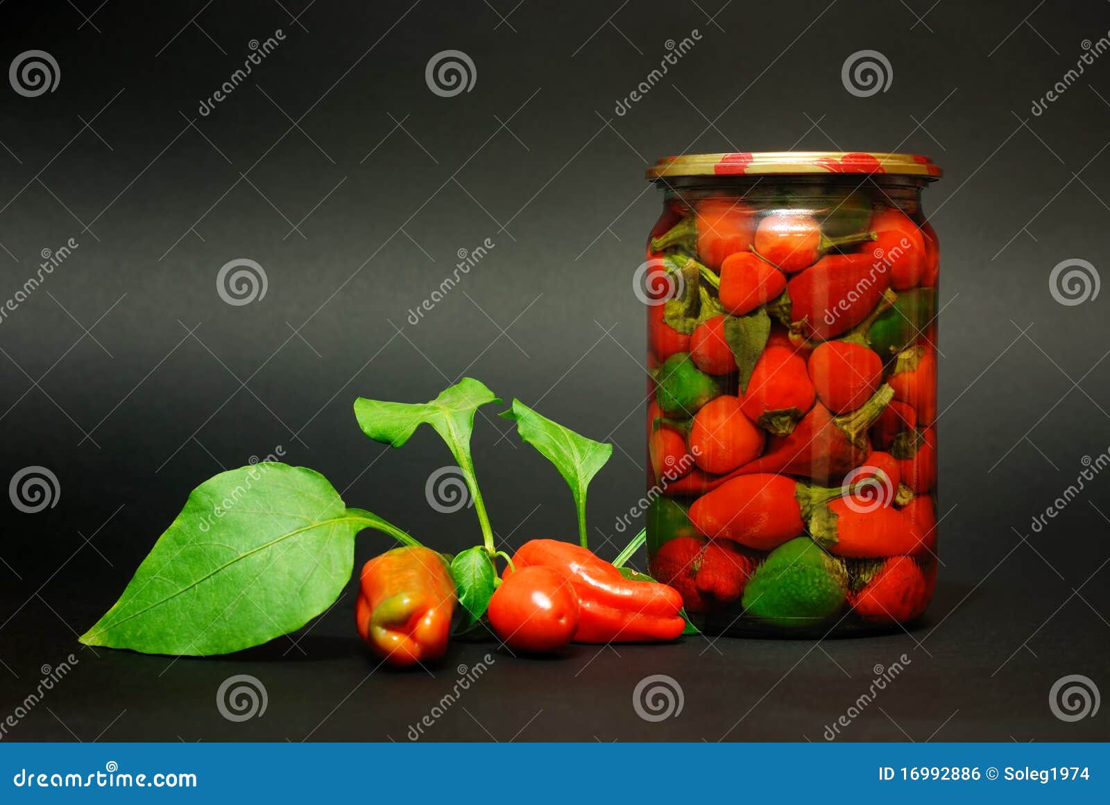 Canned red pepper stock photo. Image of freshness, close - 16992886
