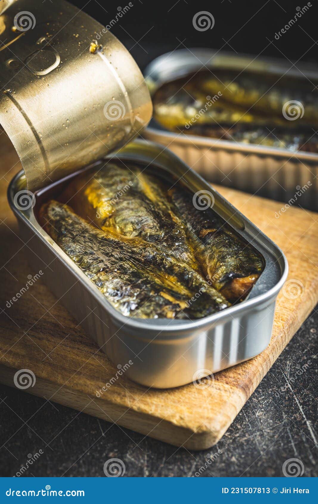 Canned Sardines. Sea Fish in Tin Can Stock Image - Image of sprat ...