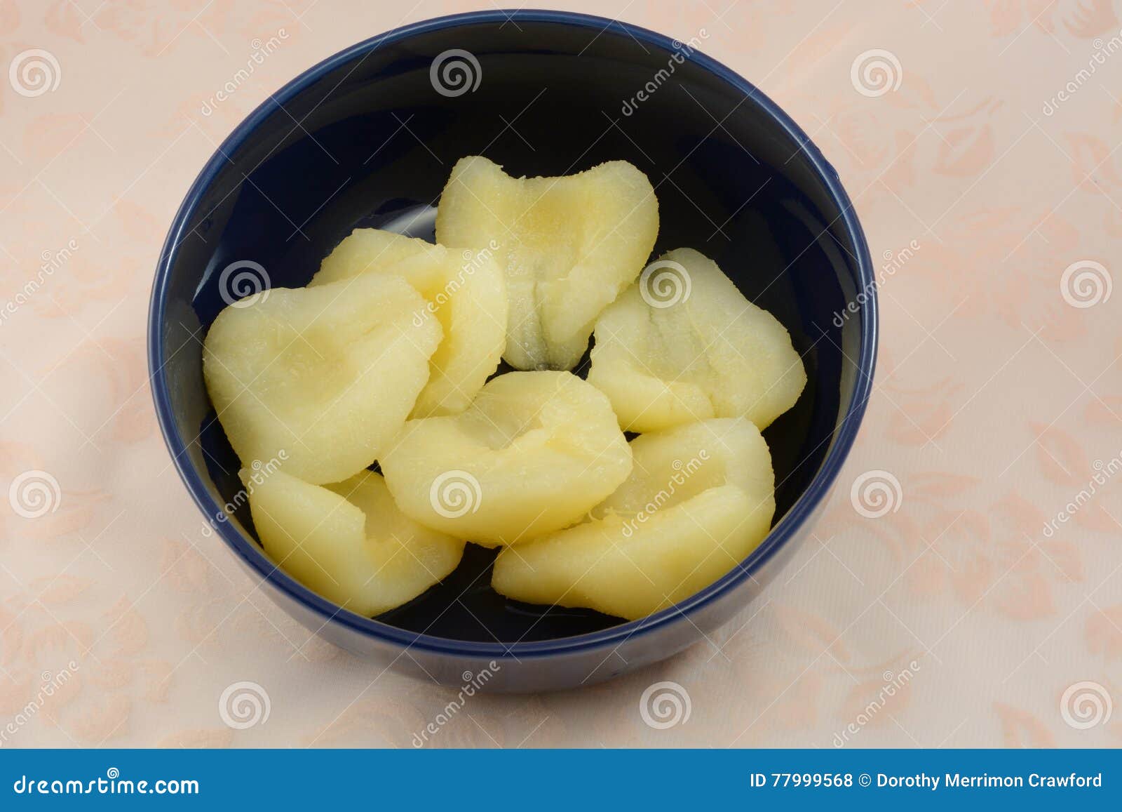 Canned sliced pears stock photo. Image of juicy, food - 77999568