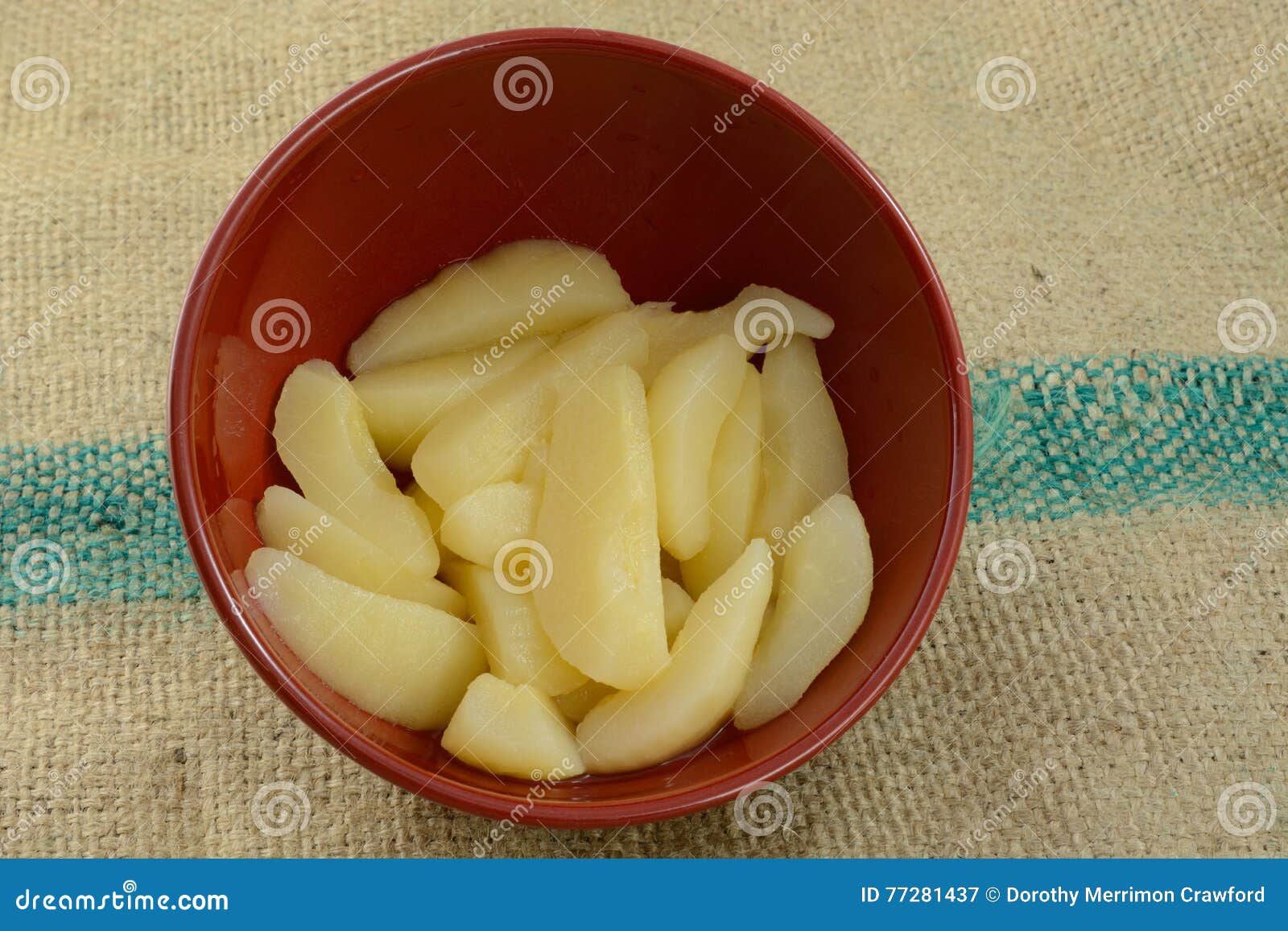 Canned sliced pears stock image. Image of processed, snack - 77281437