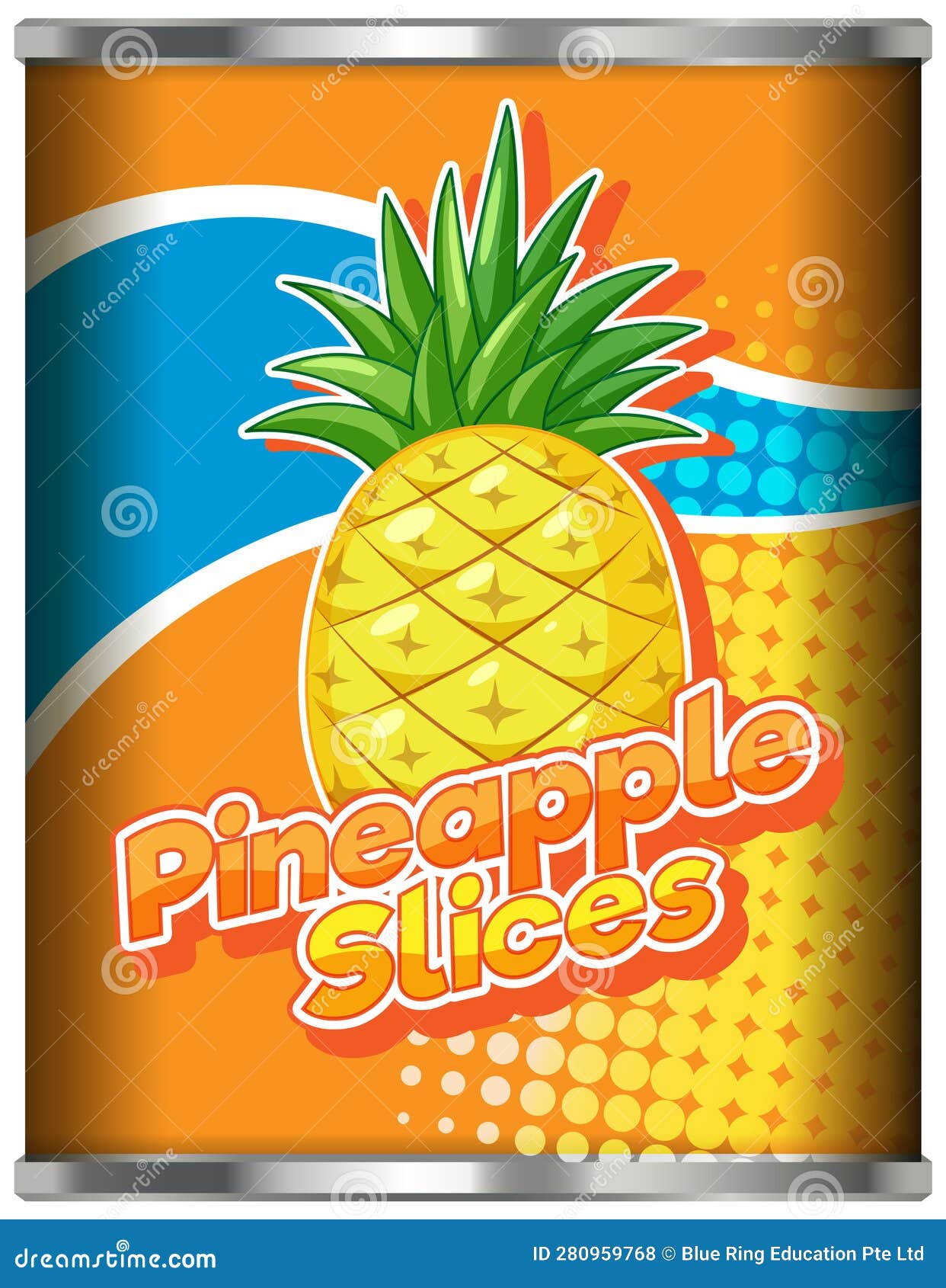 Canned Sliced Pineapple Vector Stock Vector - Illustration of clipart ...