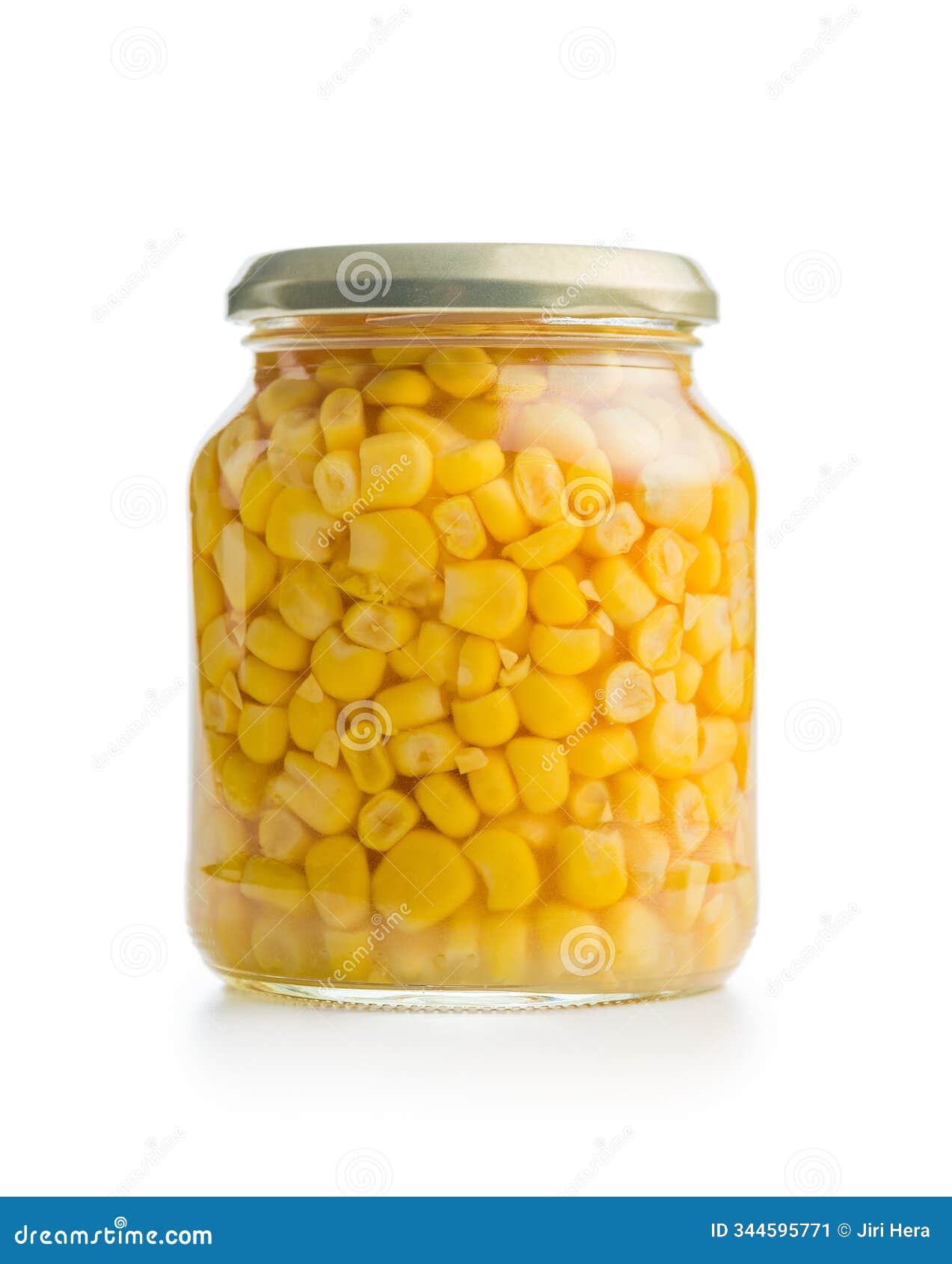 Canned Sweet Corn in Jar Isolated on White Background Stock Image ...