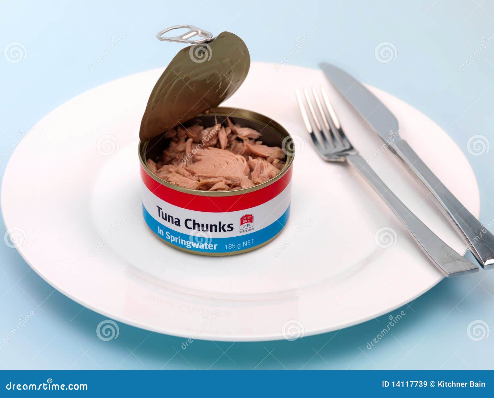 Canned Tuna stock image. Image of tuna, blue, stack, cutout - 14117739
