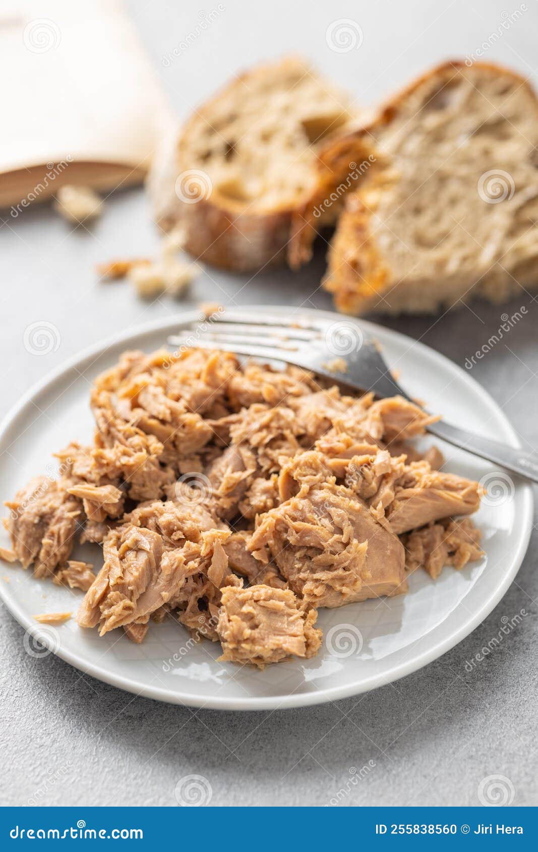 Canned Tuna Fish on the Plate Stock Photo - Image of plate, seafood ...