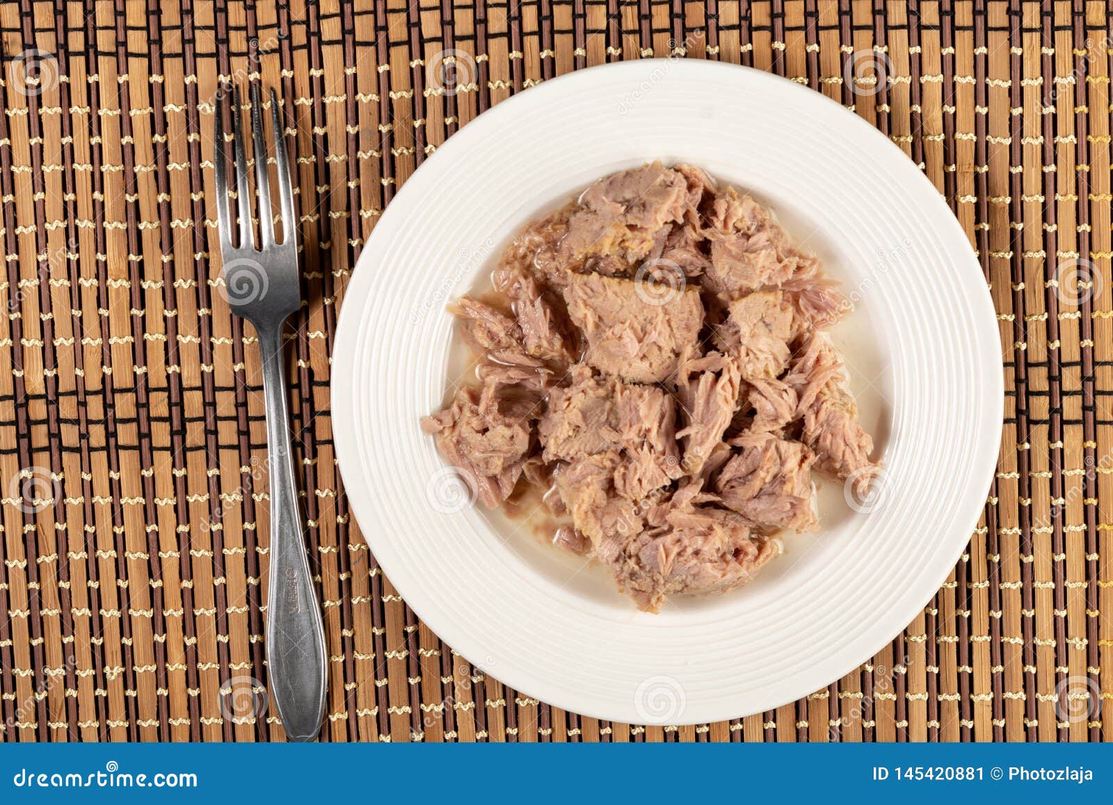 Canned Tuna Fish Slices on the Chinesse Background Table Stock Image ...