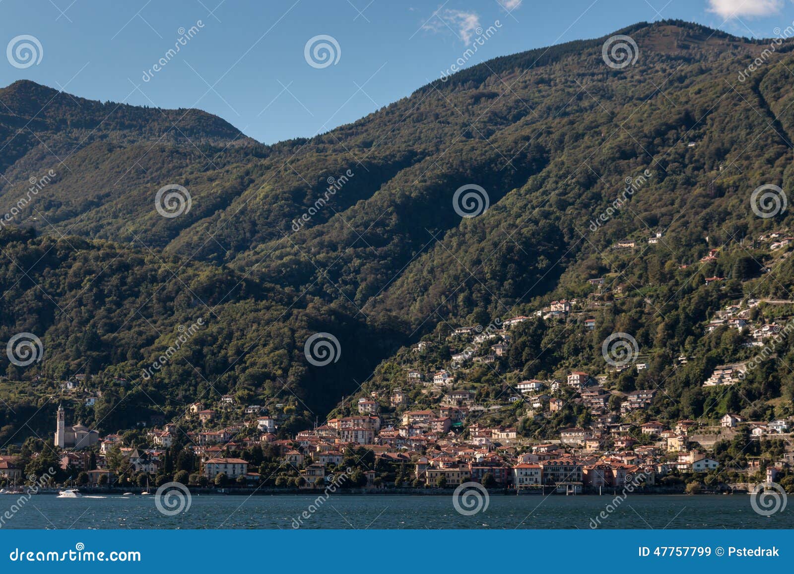 Cannero Riviera from Lago Maggiore Stock Image - Image of slopes ...