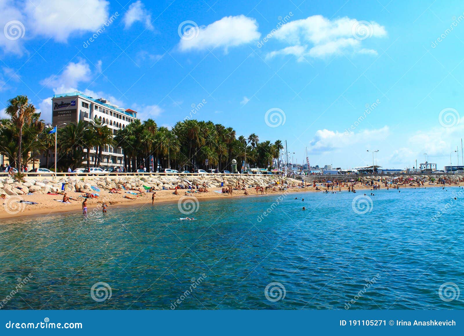 View of the Beach in Cannes, Summer in France Editorial Photo - Image ...