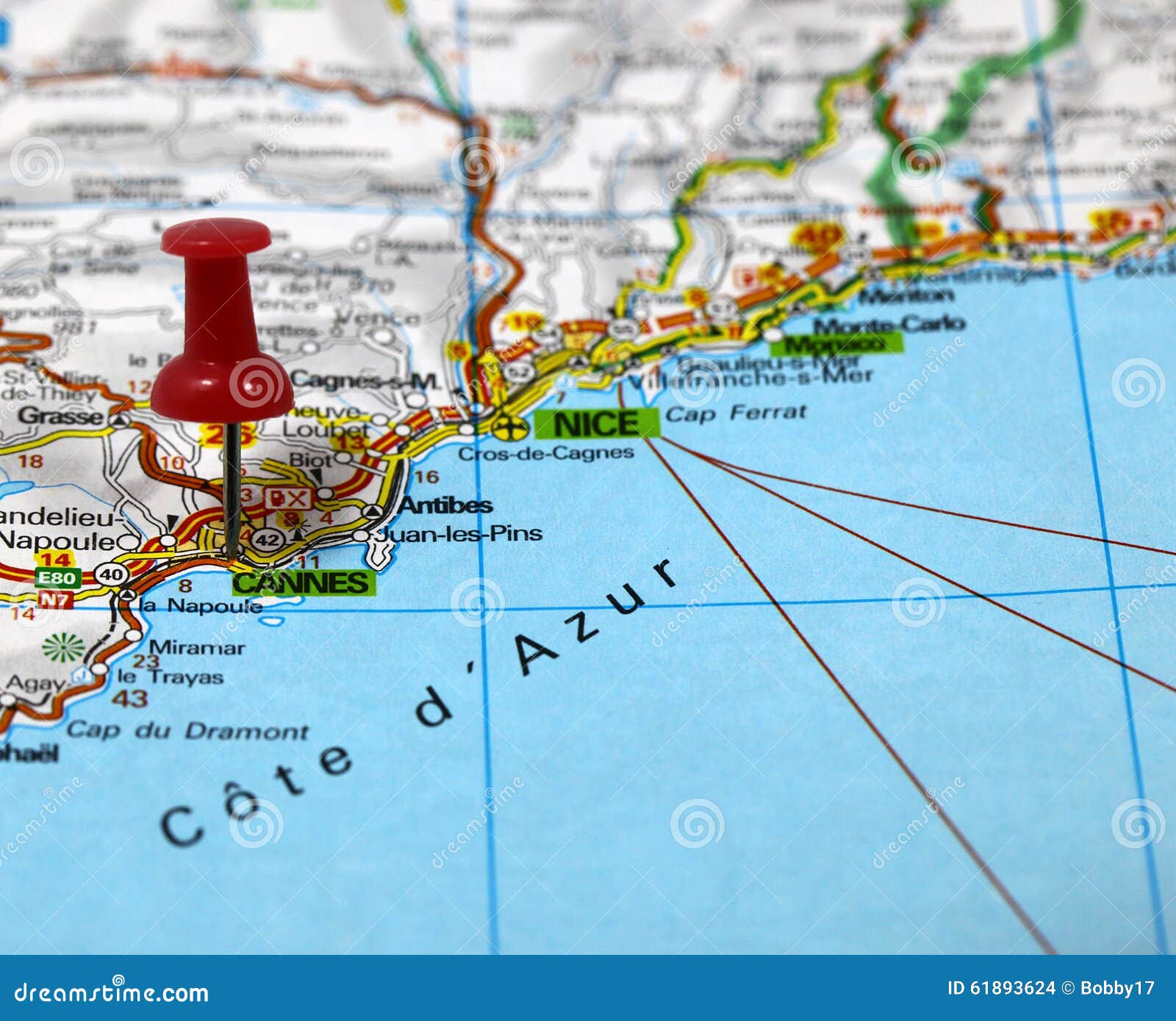 Cannes, Niza y Mónaco foto de archivo. Imagen de sencillo - 61893624