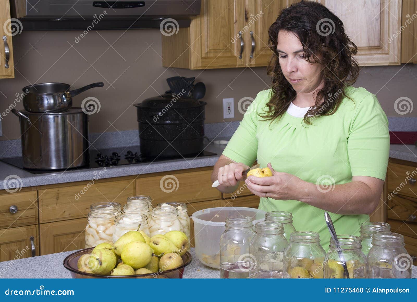 Canning stock photo. Image of peeling, kitchen, woman - 11275460