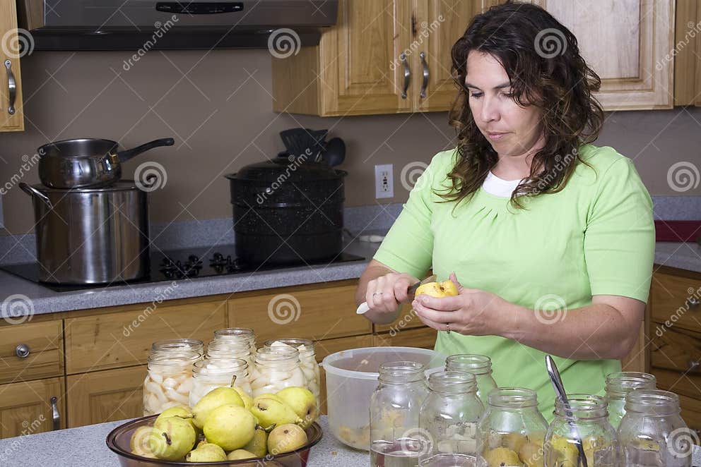 Canning stock photo. Image of peeling, kitchen, woman - 11275460