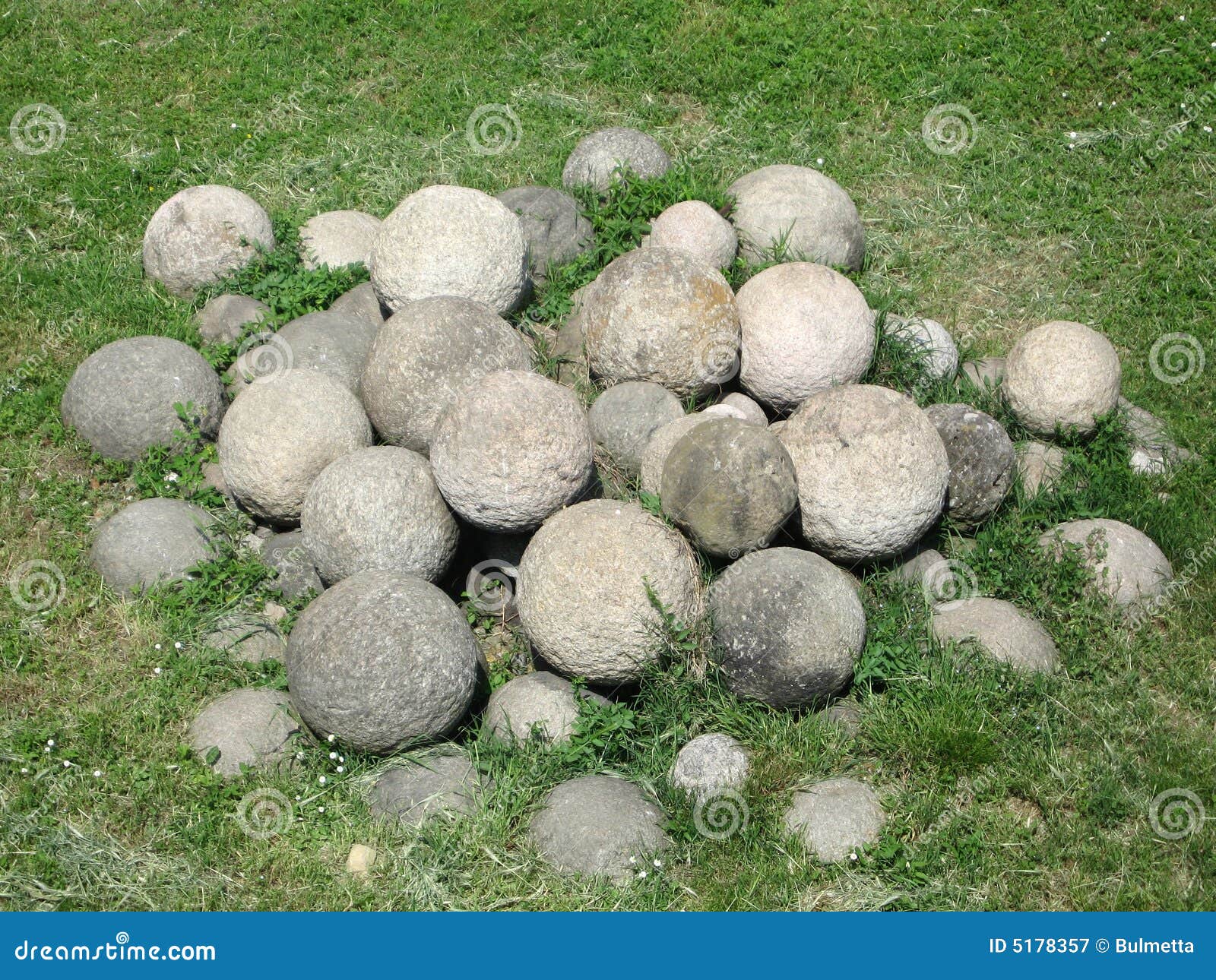 Cannon balls stock image. Image of cannon, grass, history - 5178357