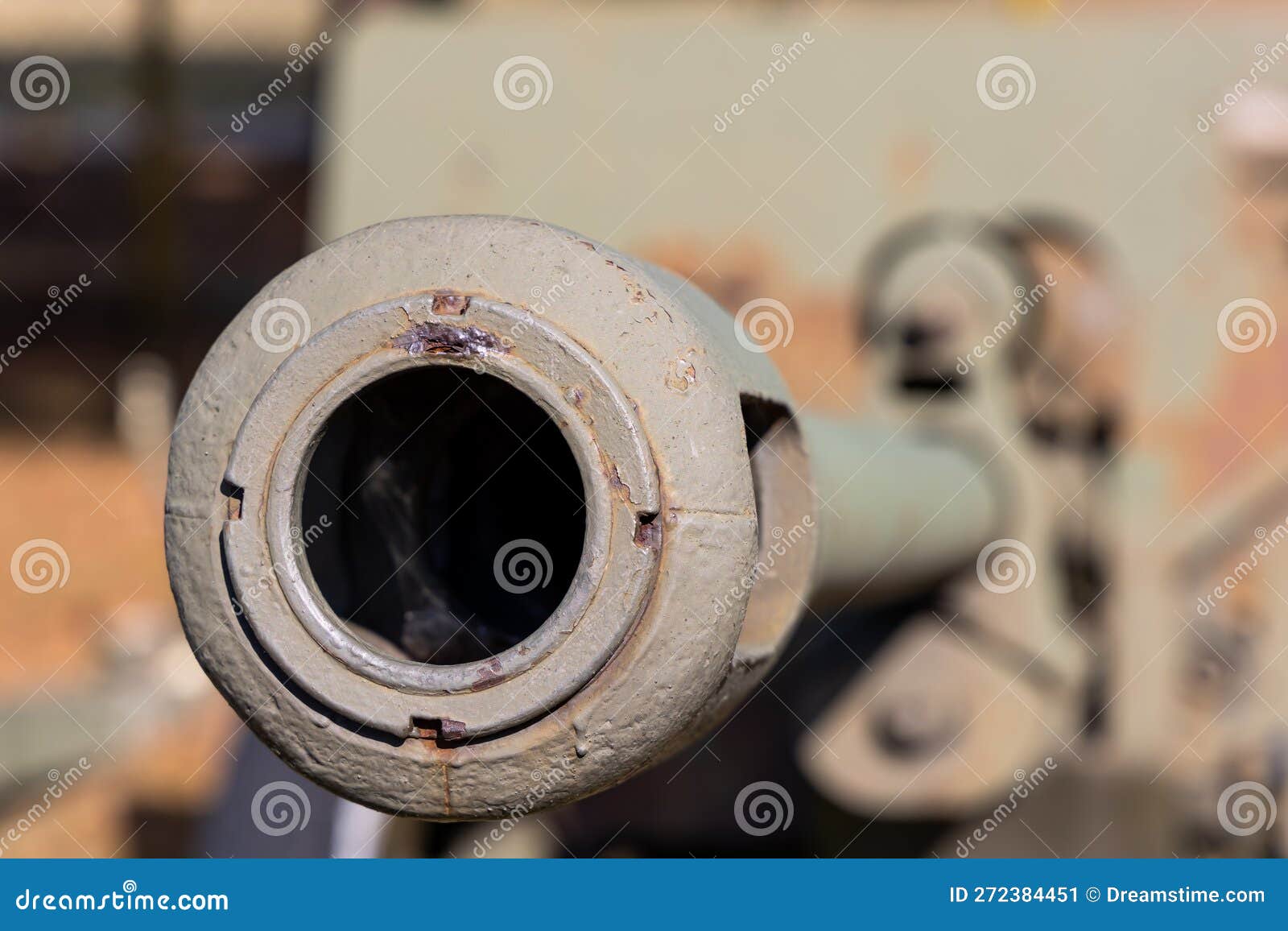 Cannon Barrel Muzzle Brake Outlet. Stock Image - Image of technology ...