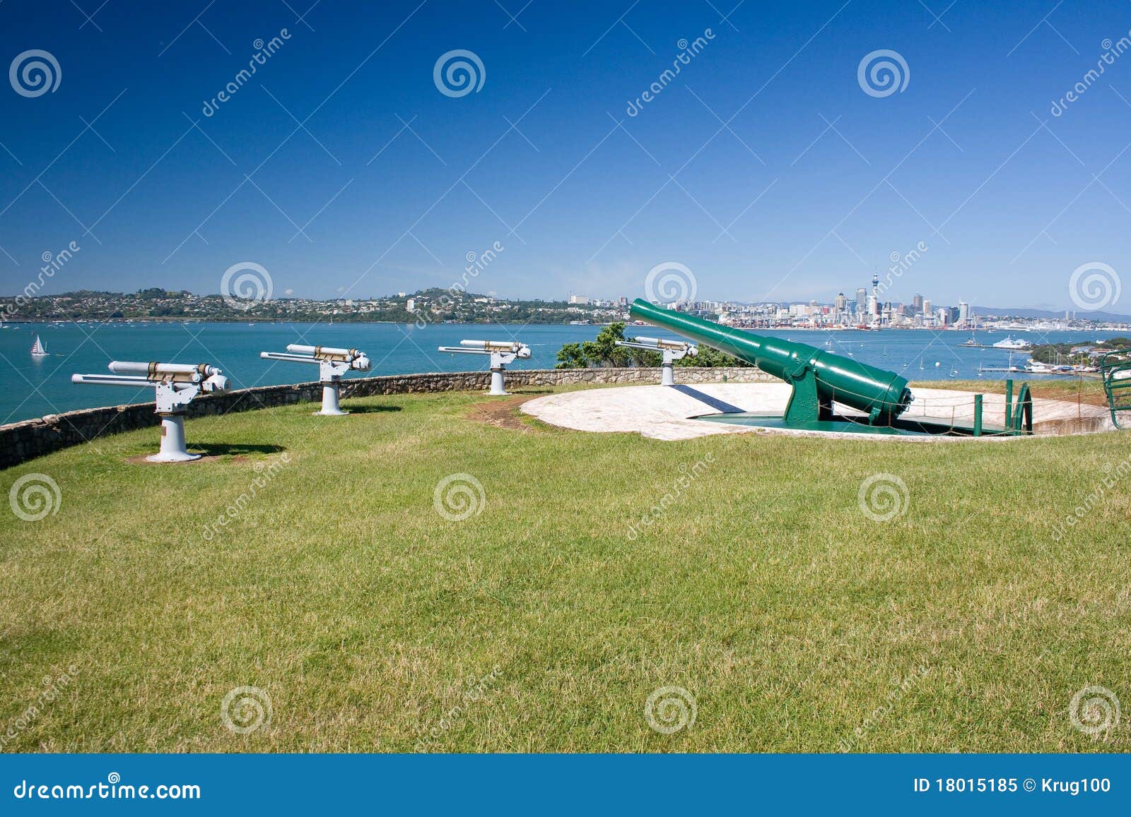 Cannon Battery on the Top of the Hill Stock Image - Image of corner ...