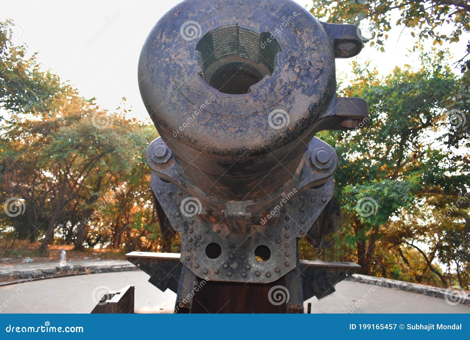 A Cannon Captured from Back Situated in Cannon Hill in Mumbai Stock ...