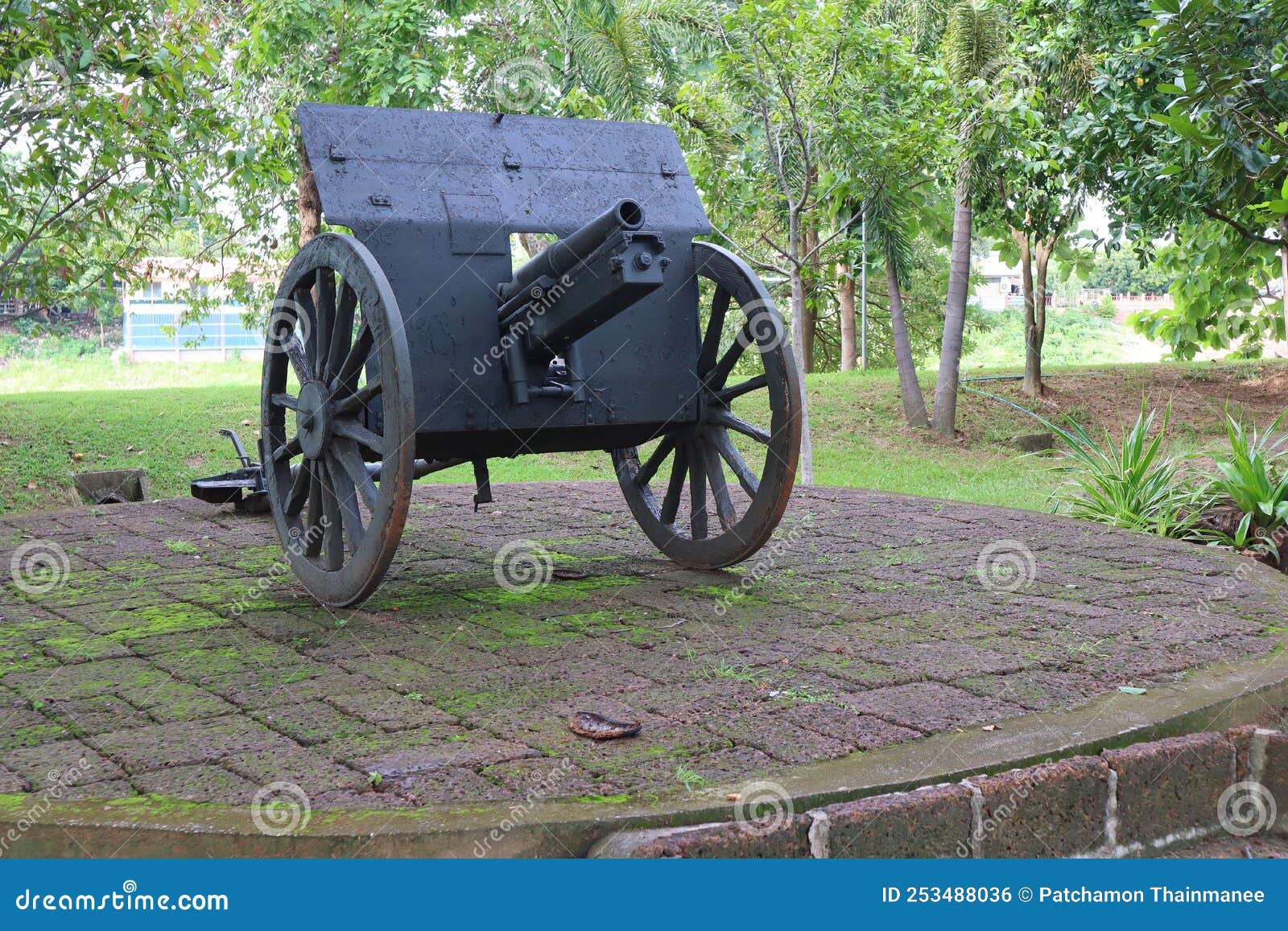 A Cannon Cast Iron for Ancient Battles. Stock Photo - Image of ...