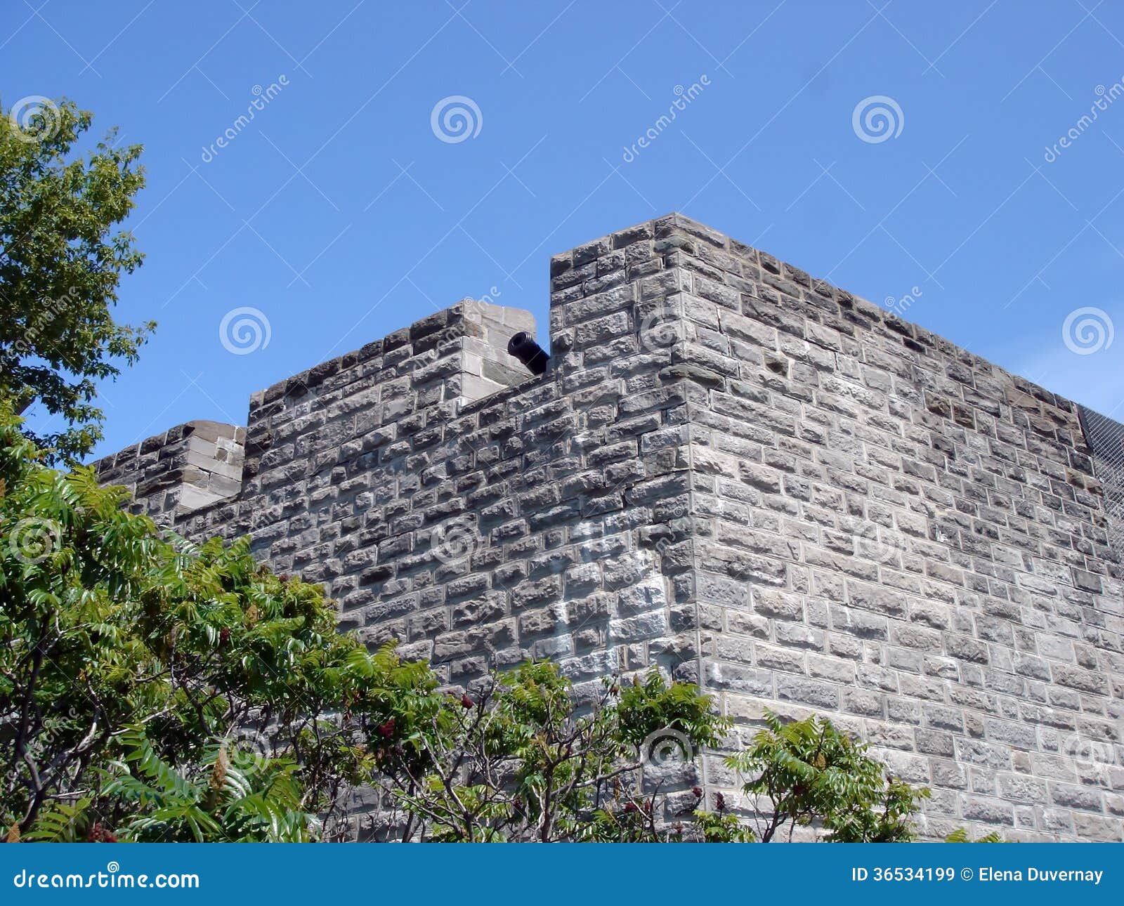 Cannon in the Crenel, Old Quebec City, Canada Stock Image - Image of ...