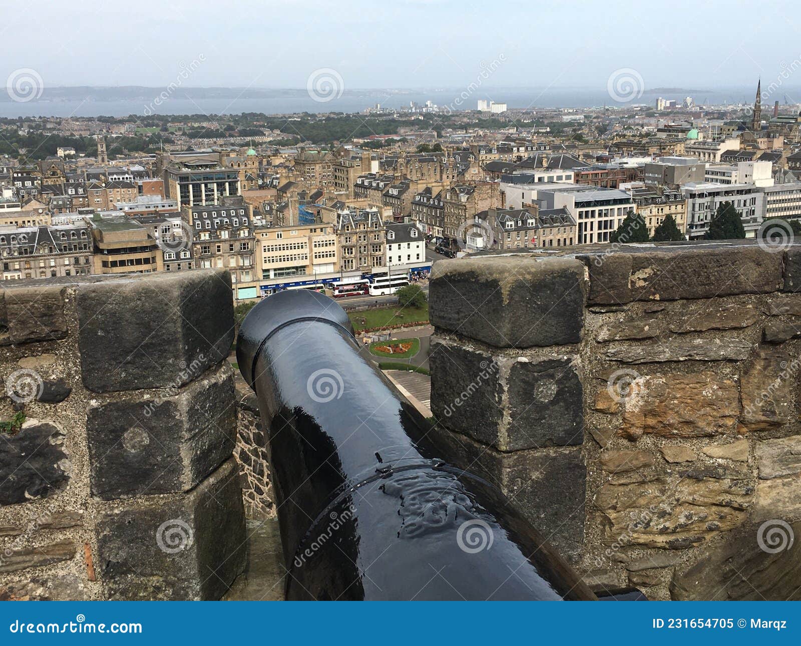 Cannon Edinburgh castle stock image. Image of barrel - 231654705