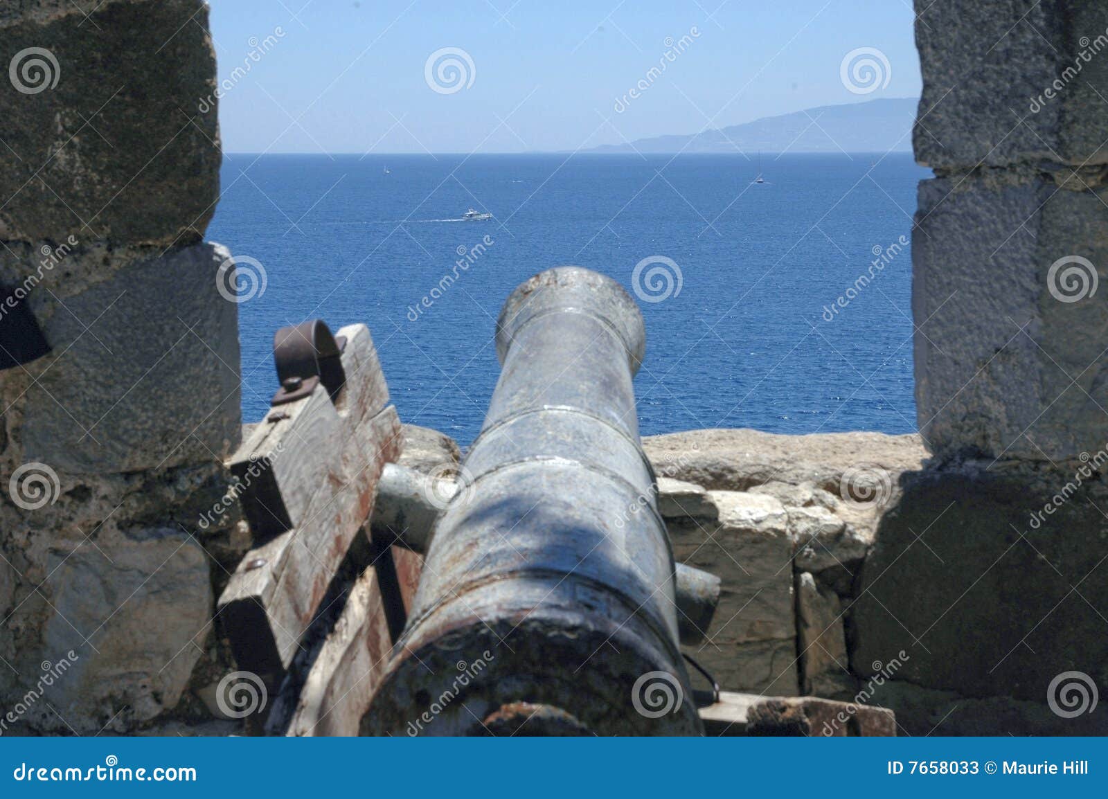 Cannon facing the sea stock image. Image of adriatic, mediterranean ...