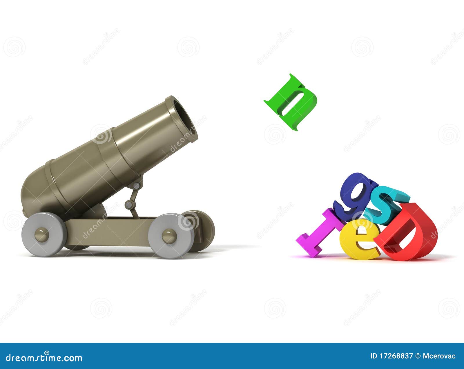 Cannon Firing DESIGN Letters Stock Illustration - Illustration of word ...