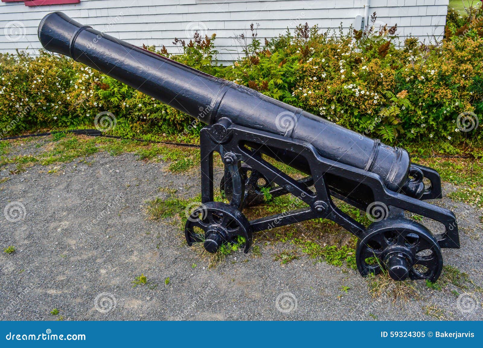 Cannon on ground, Rimousky stock image. Image of blast - 59324305