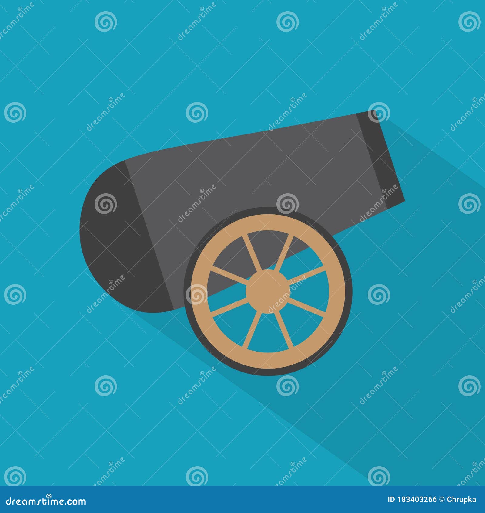 Cannon icon stock vector. Illustration of battle, artillery - 183403266