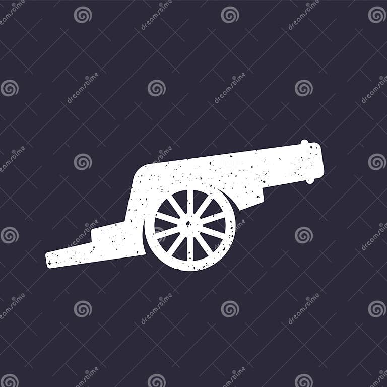 Cannon Icon with Texture, Vector Stock Vector - Illustration of battle ...