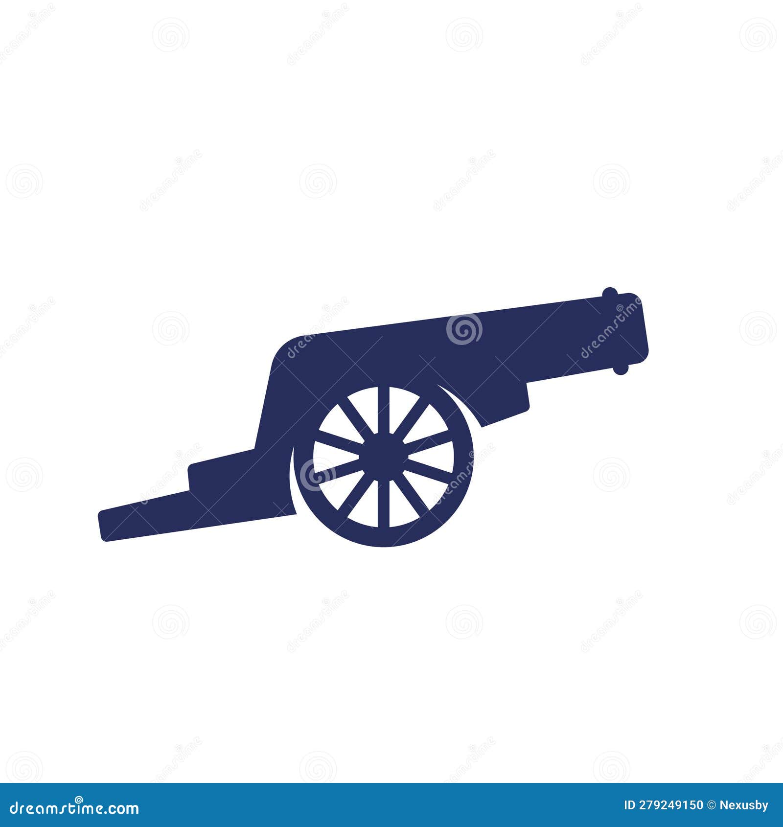 Cannon Icon on White, Vector Stock Vector - Illustration of weapon ...
