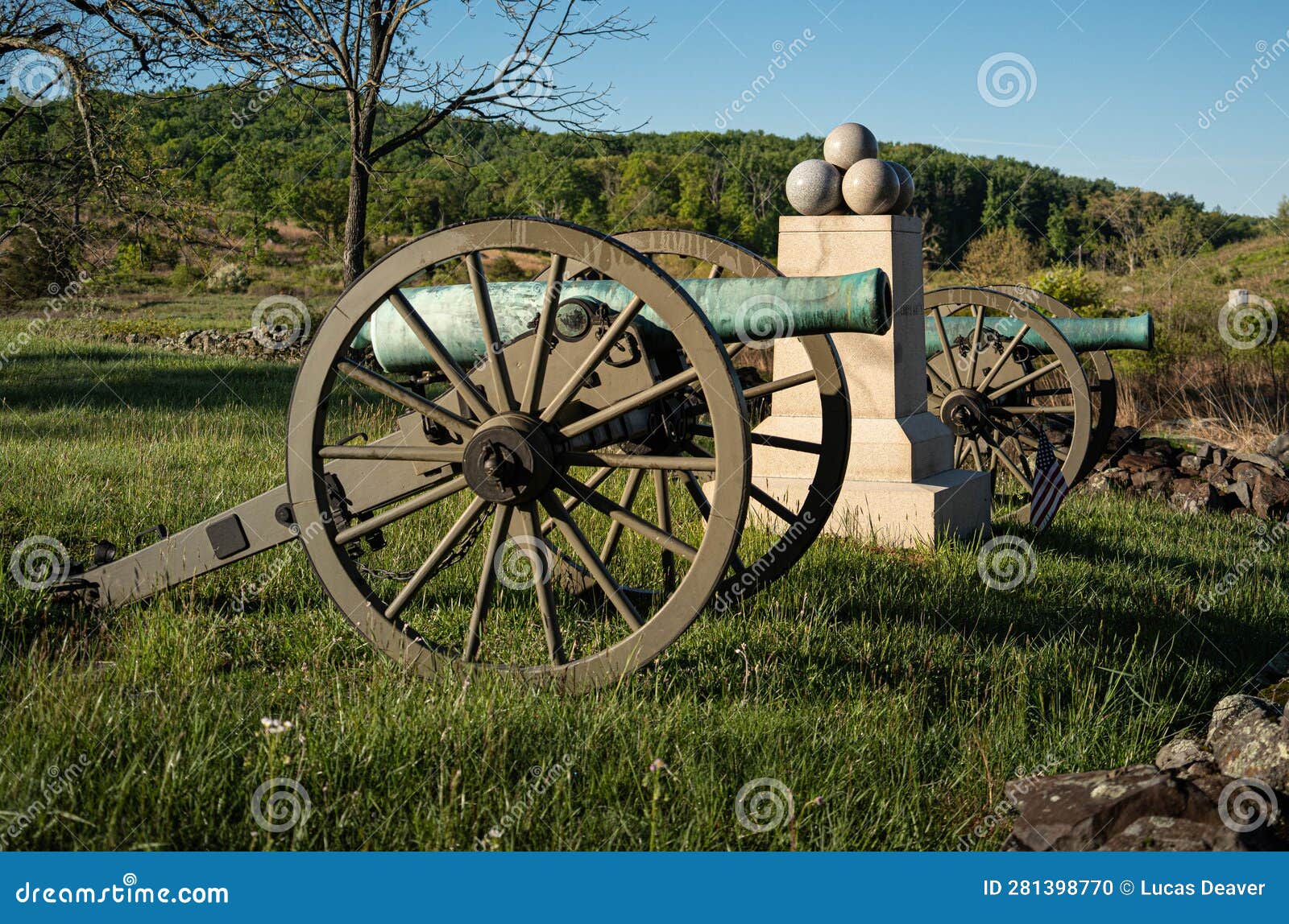 Cannon Monument in Gettysburg Stock Photo - Image of country, cannon: 281398770